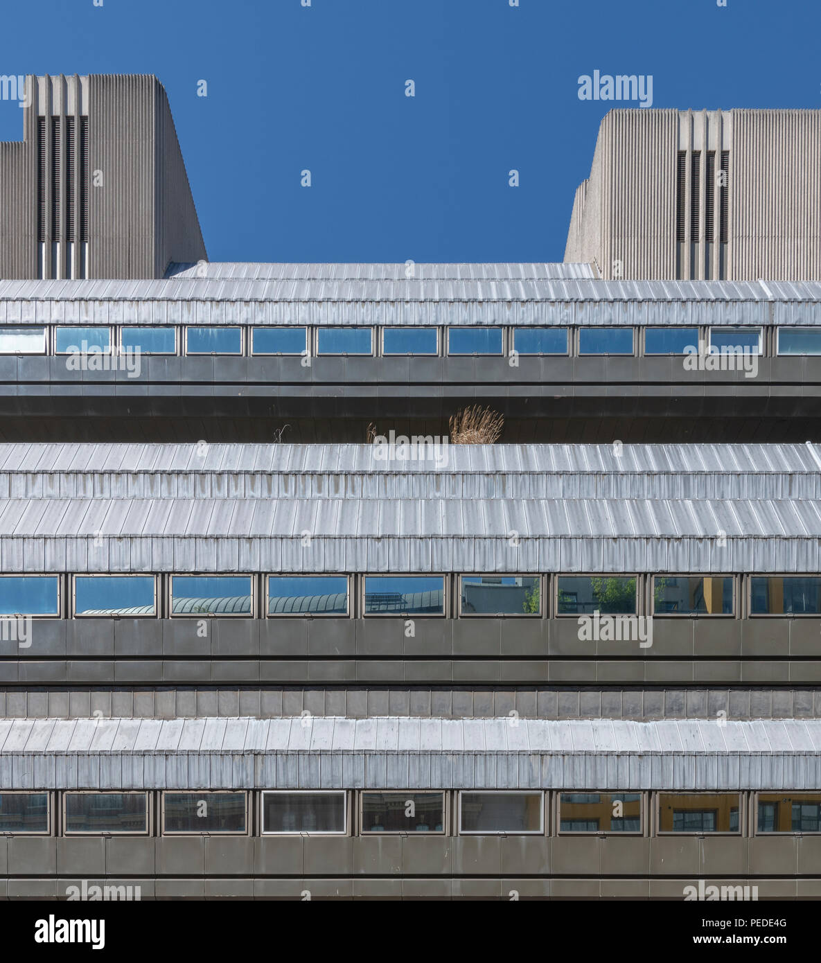 Brutalist concrete Sampson House, next to Blackfriar's Bridge on the ...