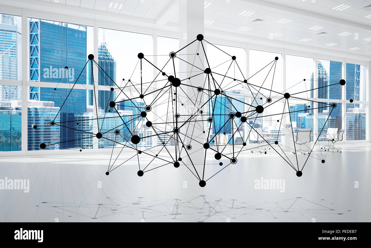 Networking and wireless connection as concept for effective modern ...