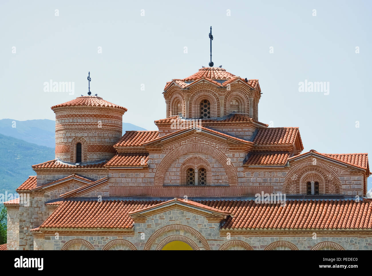 Detail of a famous monastery of Plaosnik in Ohrid after the restoration ...