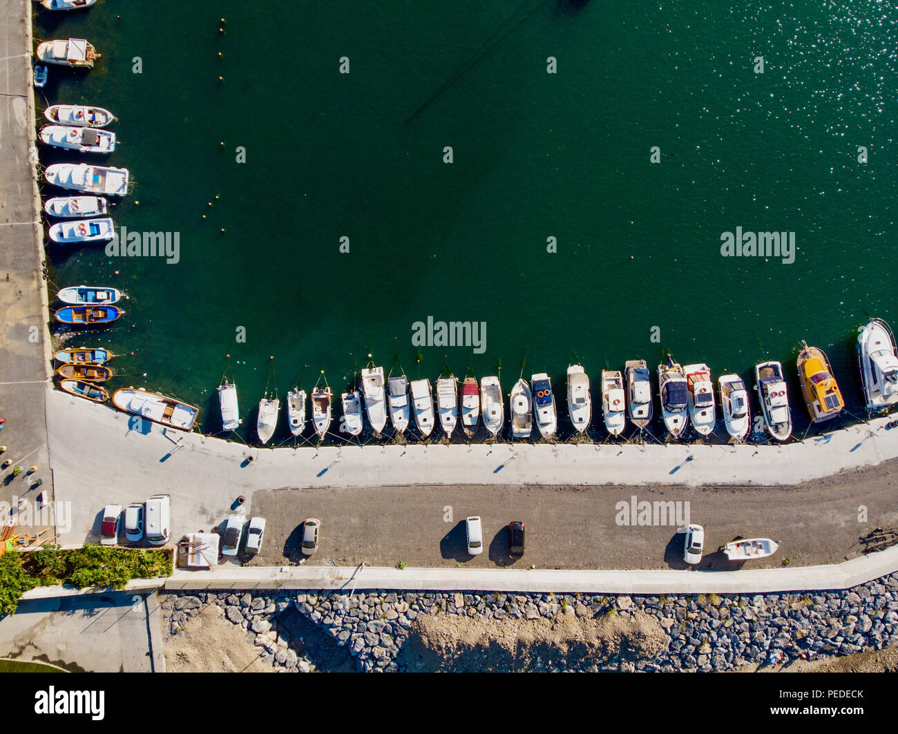 Aerial Drone View of Marina Pier in Yenikapi Bakirkoy / Istanbul ...