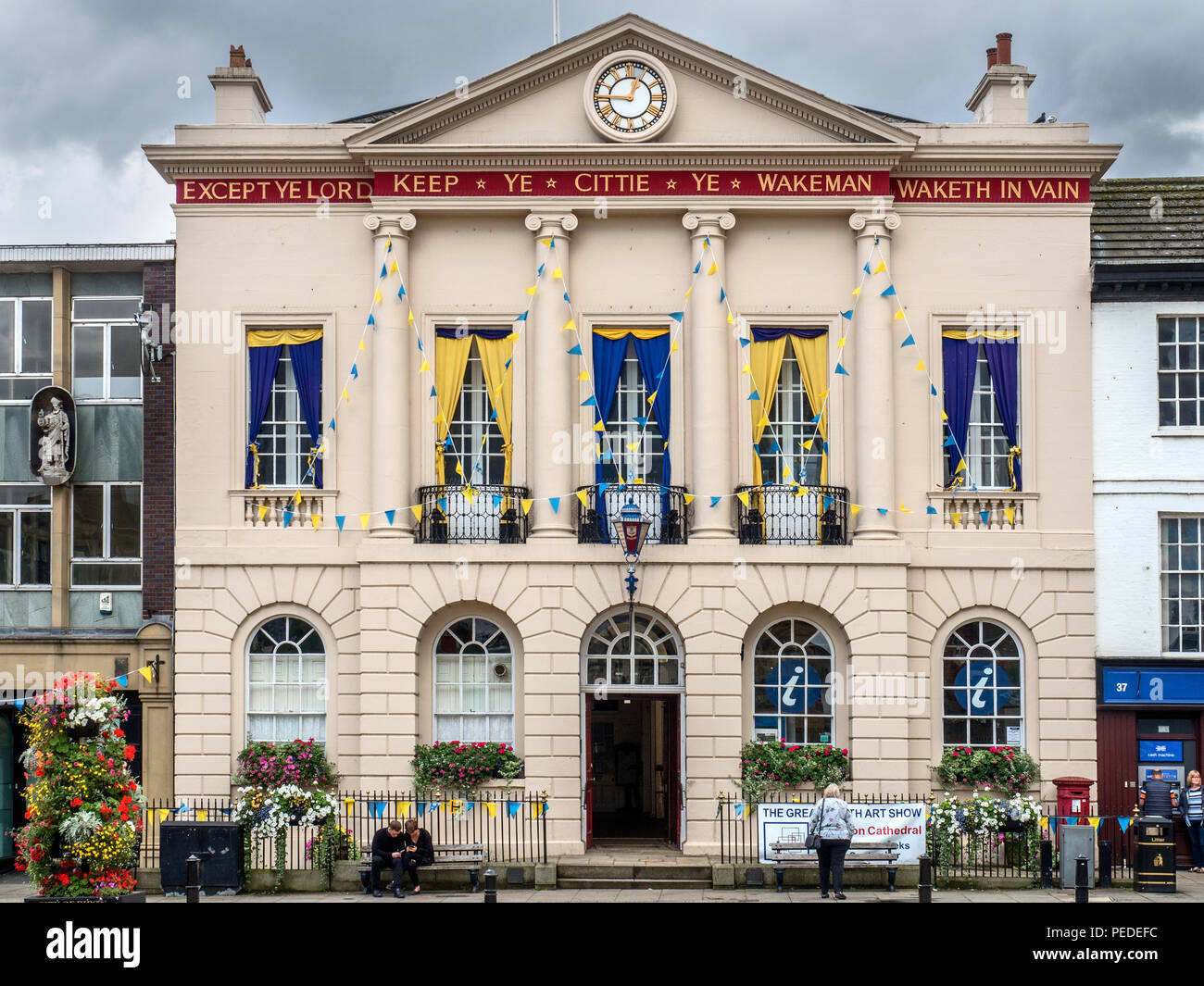 Ripon town hall with wakeman inscription hi-res stock photography and ...