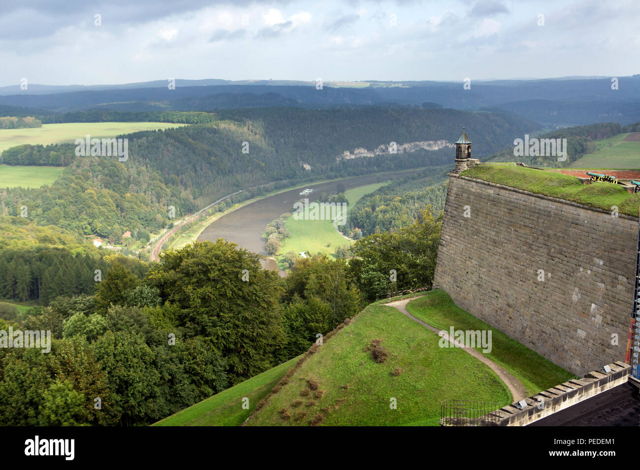 Old fortress fortification Koenigstein, Frederick tower, Saxon ...