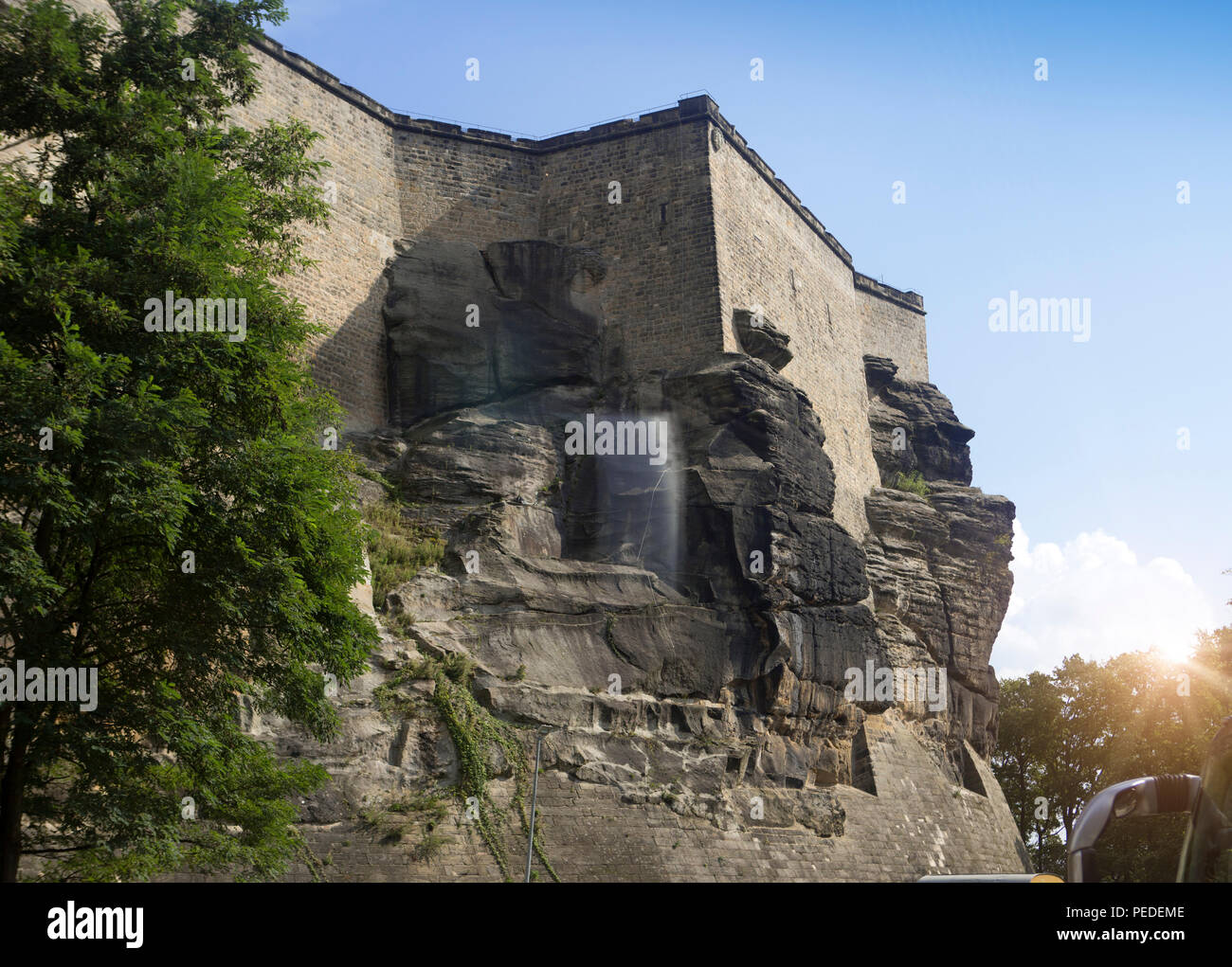 Old fortress fortification Koenigstein, Frederick tower, Saxon ...