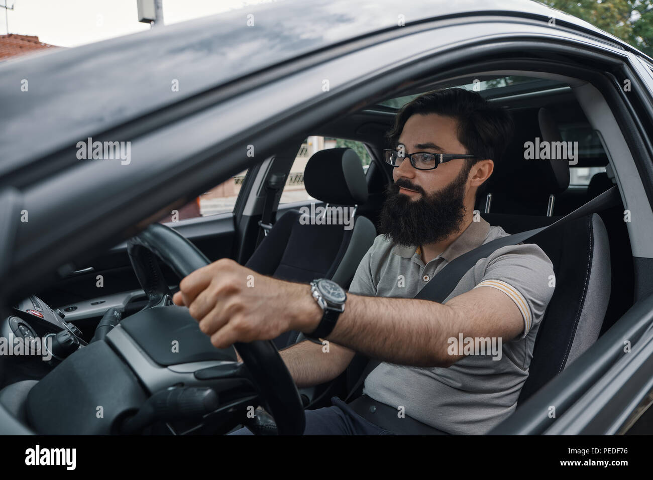 Professional person driving a car hi-res stock photography and images ...