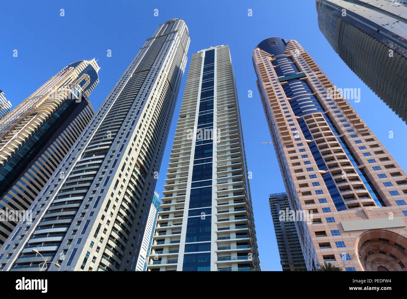 Dubai Marina skyline - modern architecture in United Arab Emirates ...