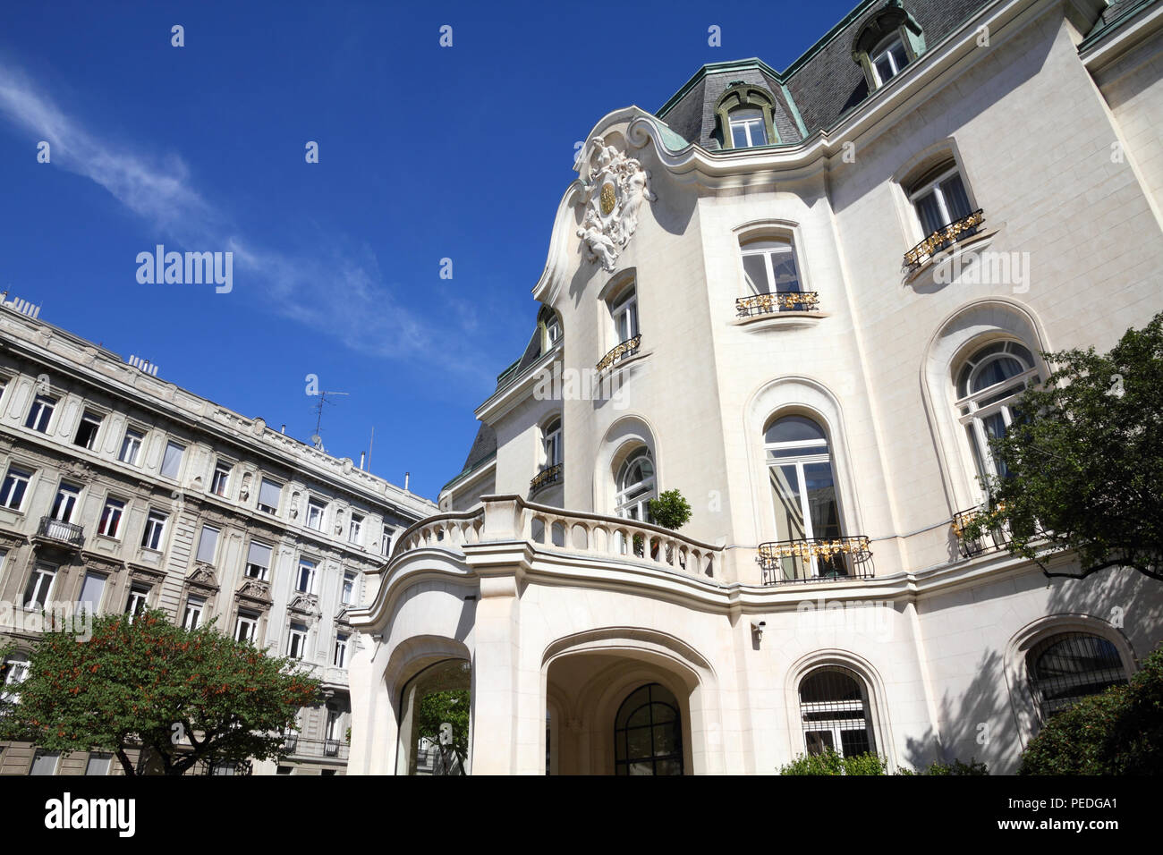 Vienna, Austria - French Embassy building. The Old Town is a UNESCO ...