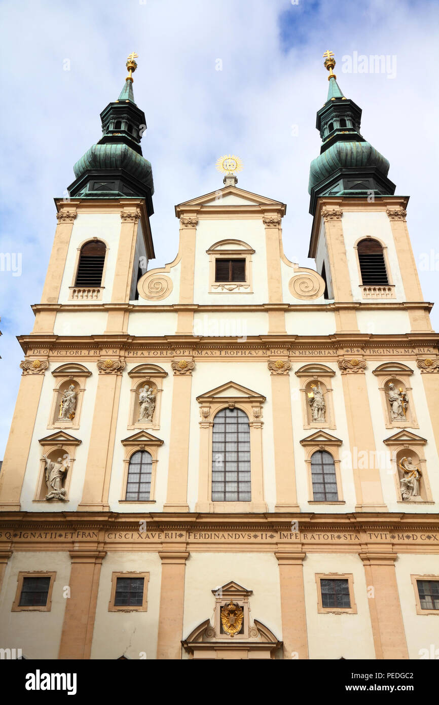 Vienna, Austria - famous baroque Jesuits Church. Old landmark Stock ...