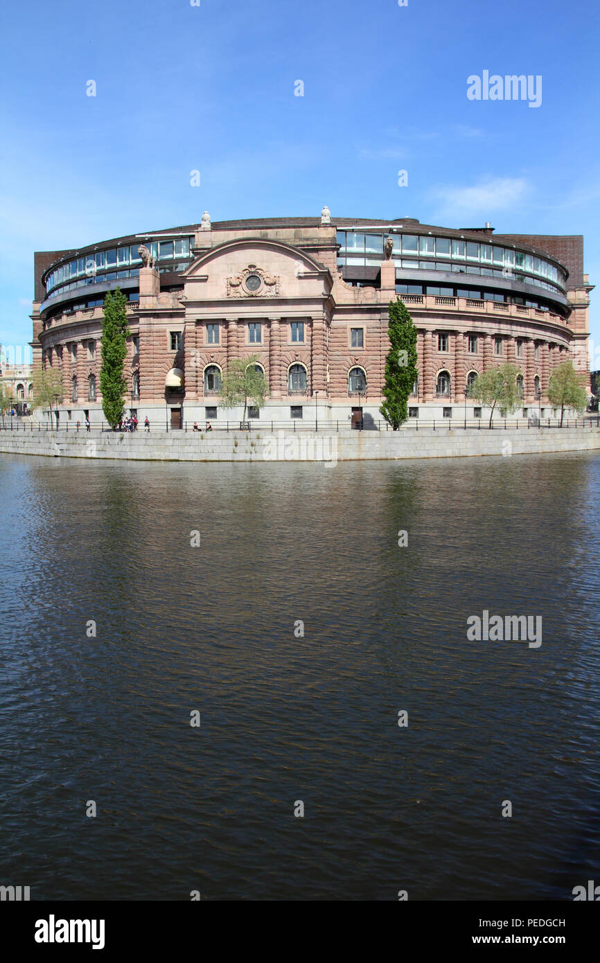 Stockholm, Sweden. Riksdag (parliament) building at Helgeandsholmen island Stock Photo - Alamy