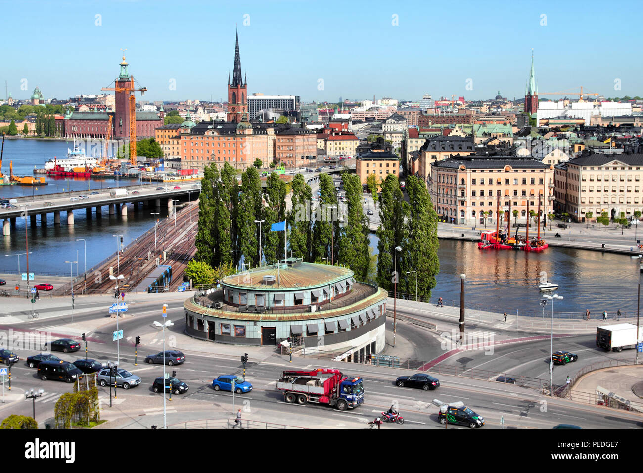 Stockholm, Sweden. View of Gamla Stan (the Old Town) with famous ...