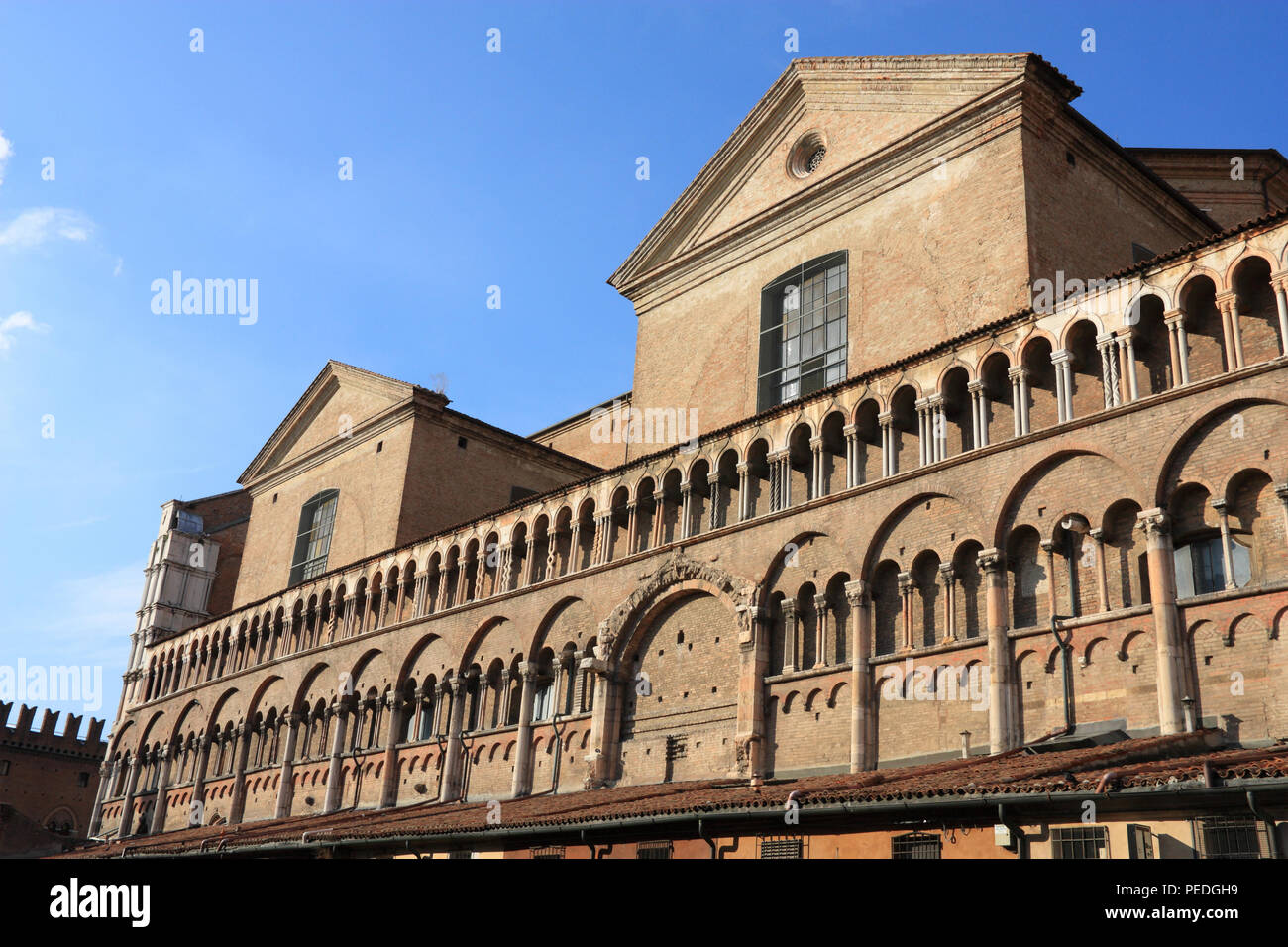 Italy - famous Ferrara Cathedral in Emilia Romagna region. Beautiful ...