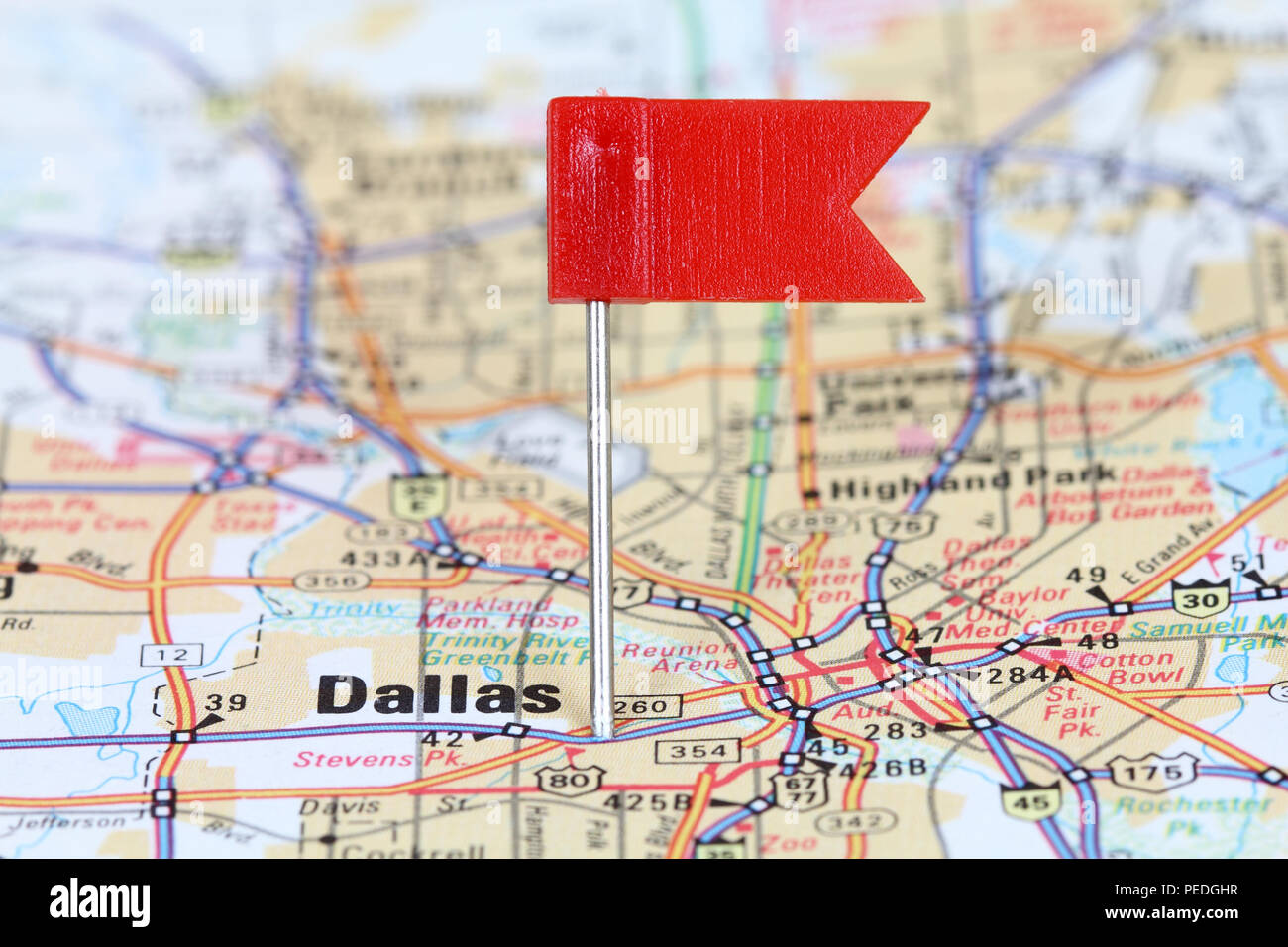 Dallas texas map hi-res stock photography and images - Alamy