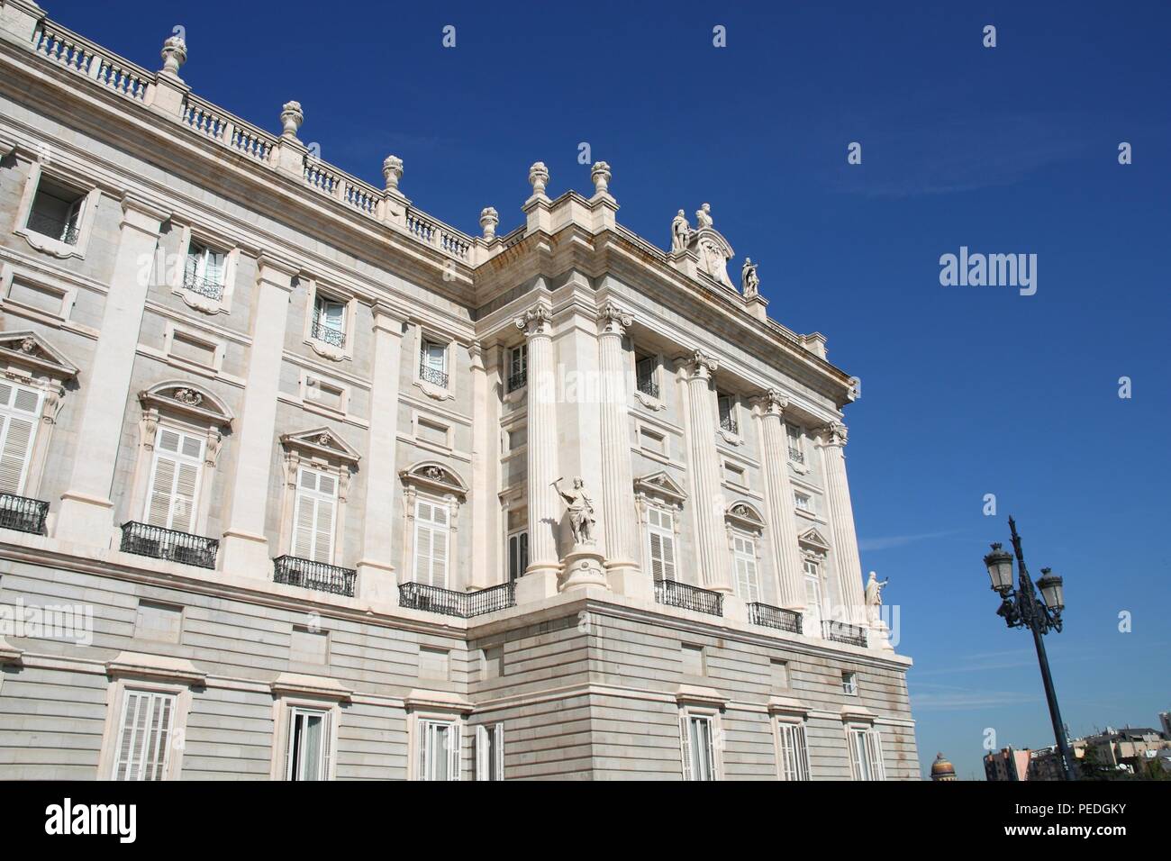 Royal Palace in Madrid, Spain. Its other name is Palacio Oriente Stock ...