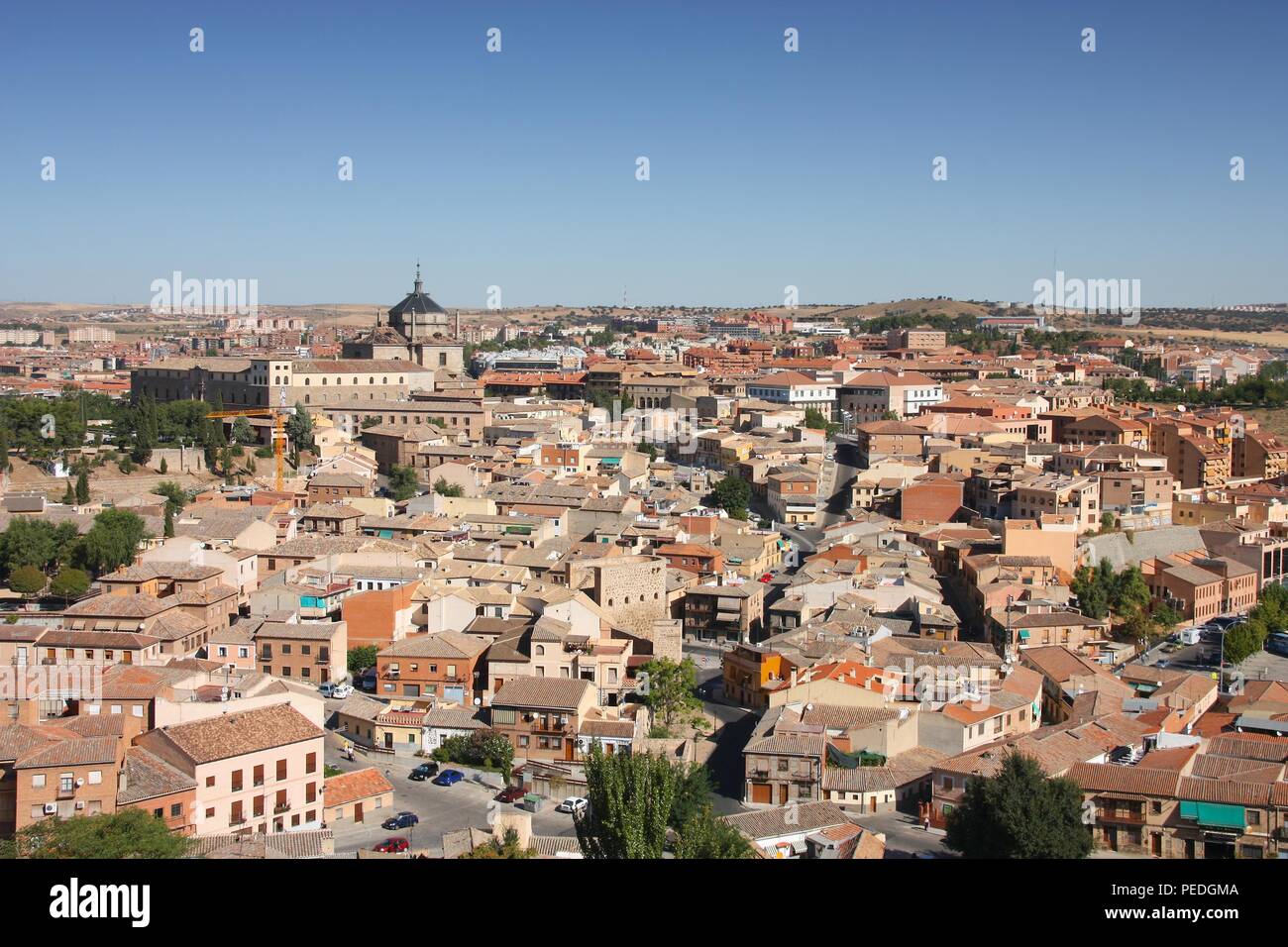 Toledo, Spain - Old Town skyline. The medieval old town is a UNESCO ...