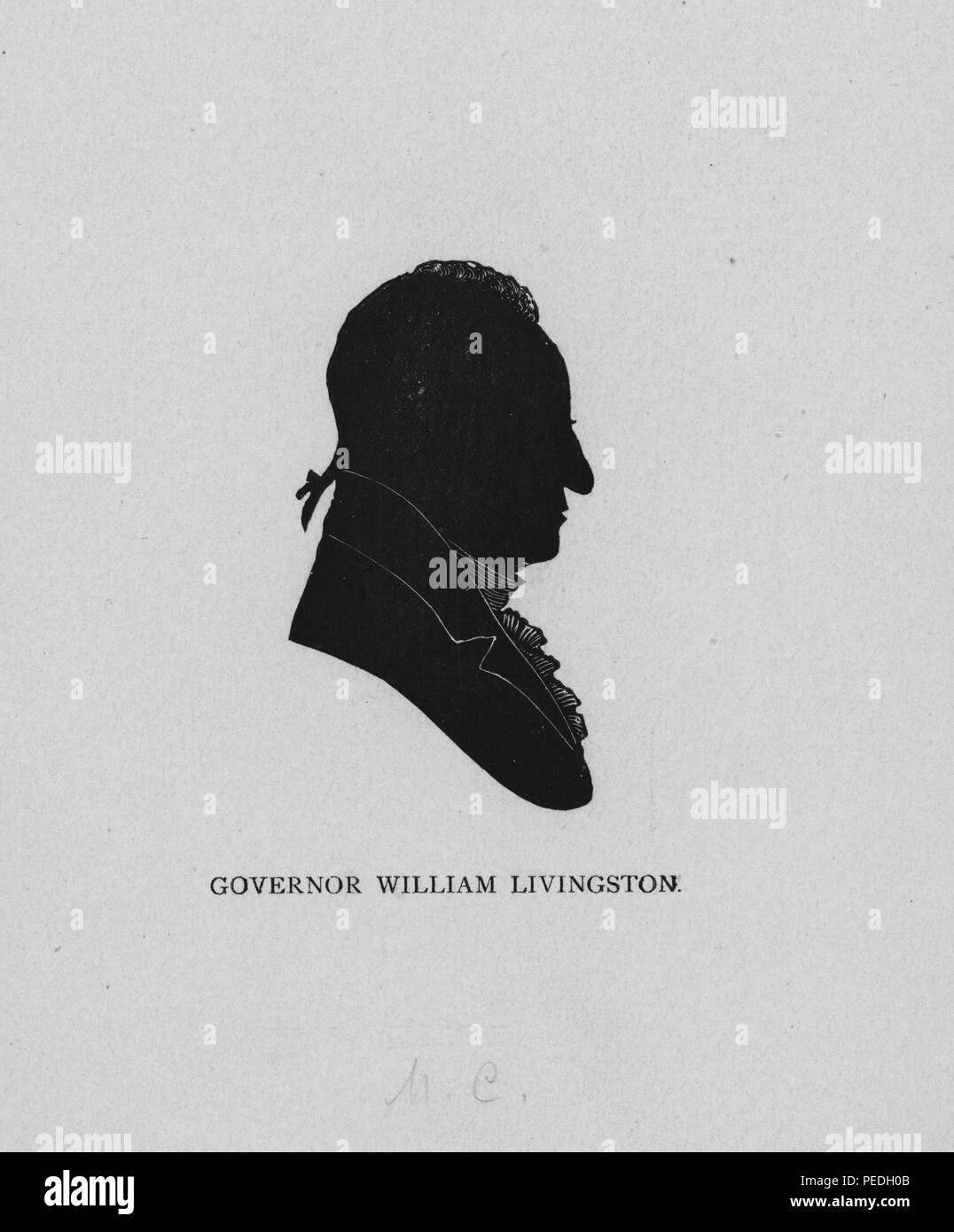 Silhouette portrait of William Livingston, New Jersey delegate to the ...