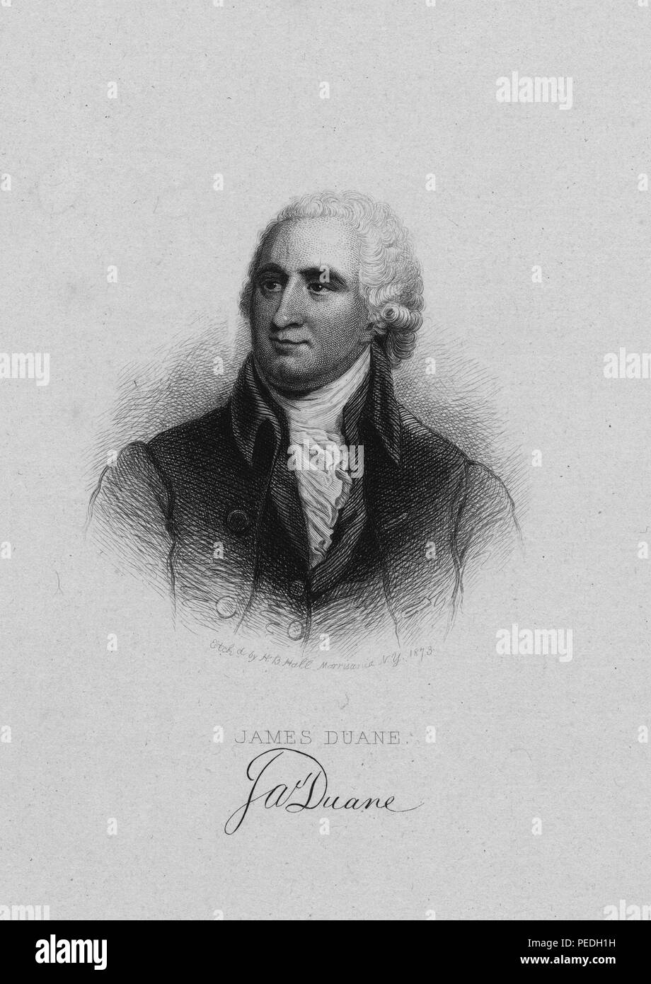 Engraved portrait of James Duane, American revolutionary leader and ...
