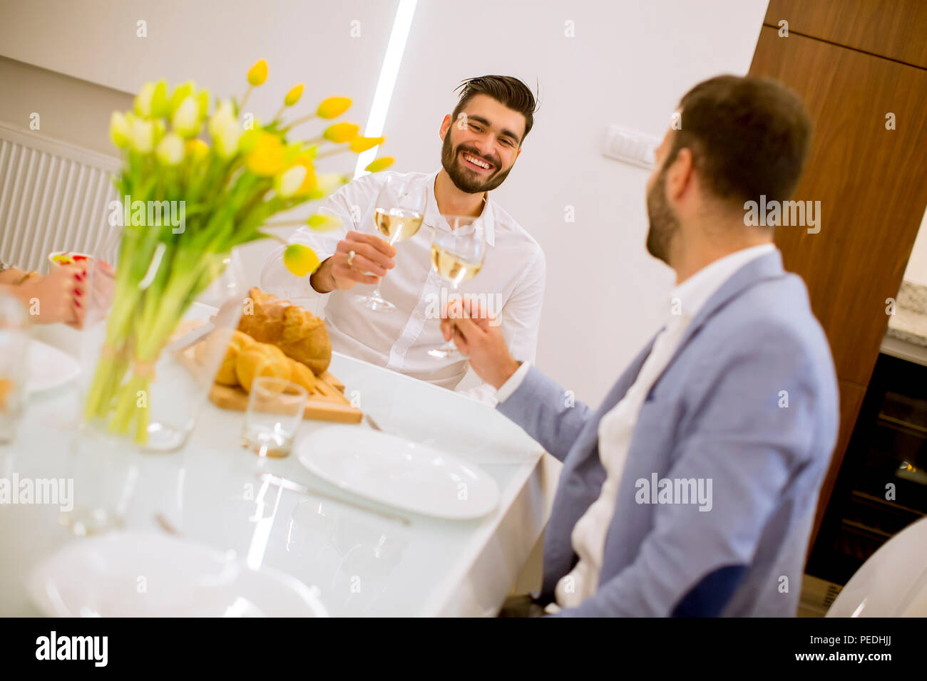 Men at dinner hi-res stock photography and images - Alamy