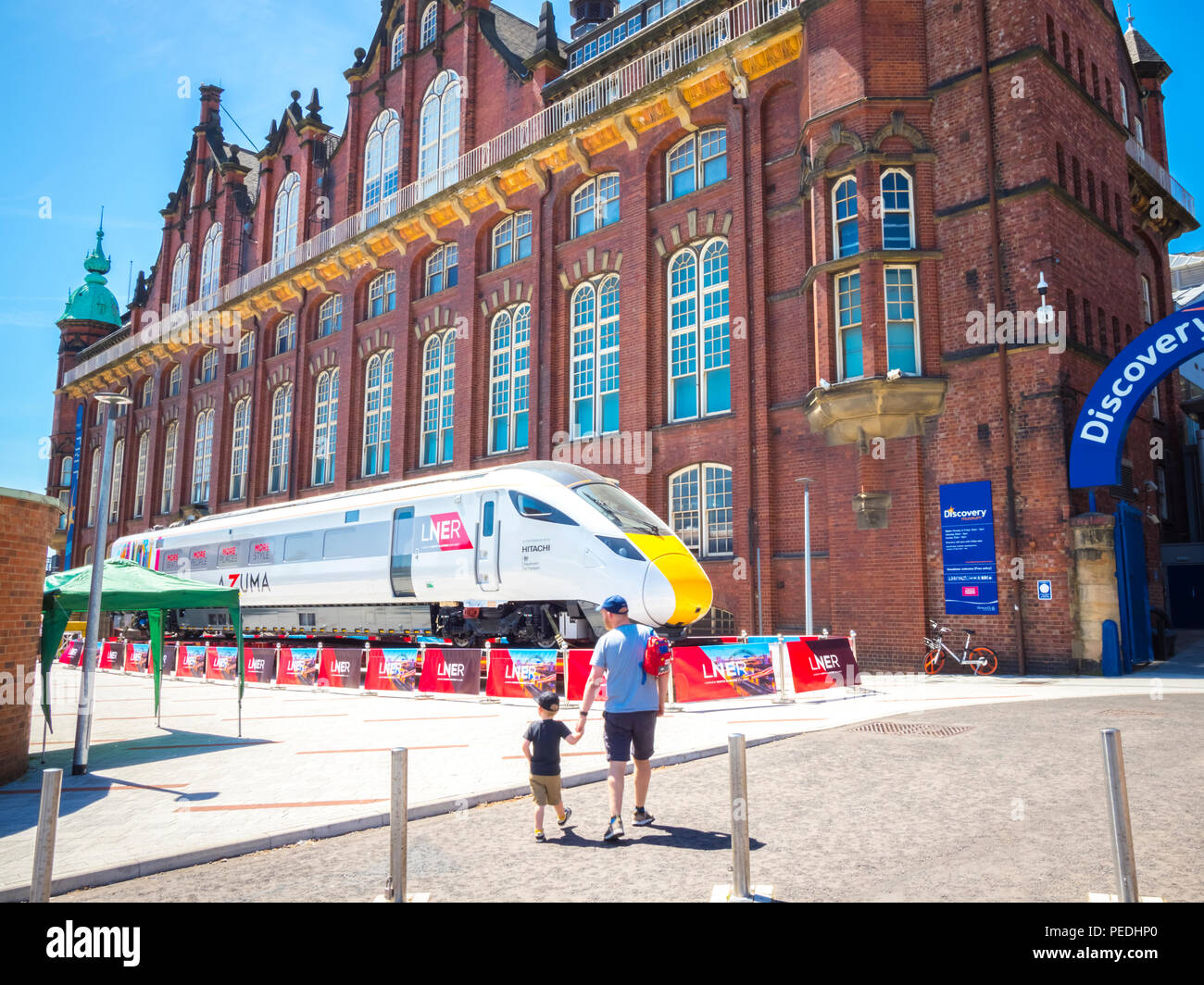 Hitachi Azuma locomotive outside the Discovery Museum in Newcastle upon ...