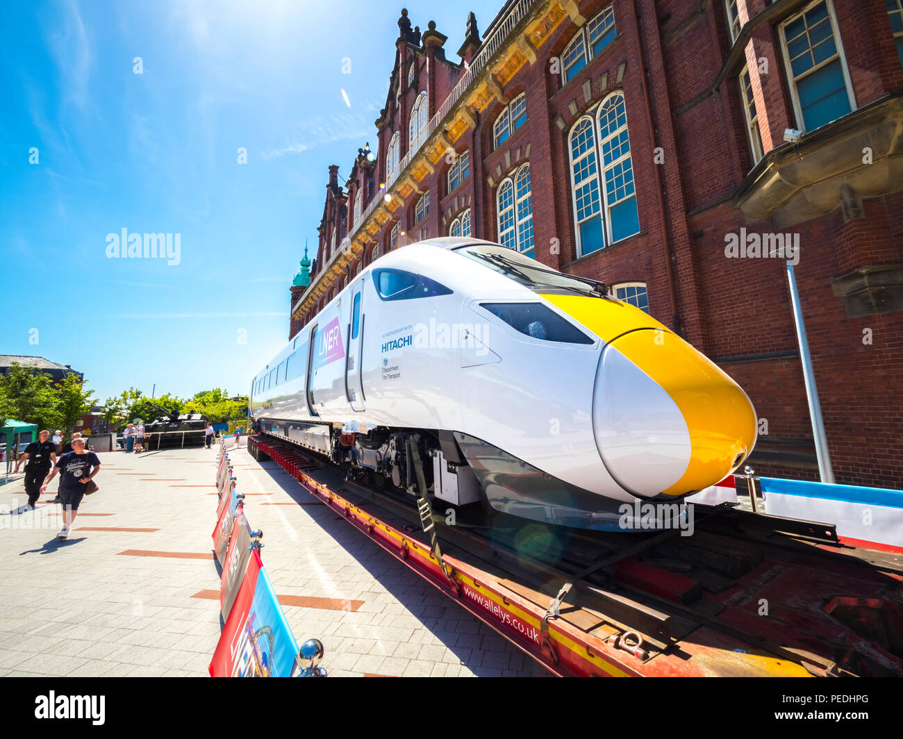 Hitachi Azuma locomotive outside the Discovery Museum in Newcastle upon ...