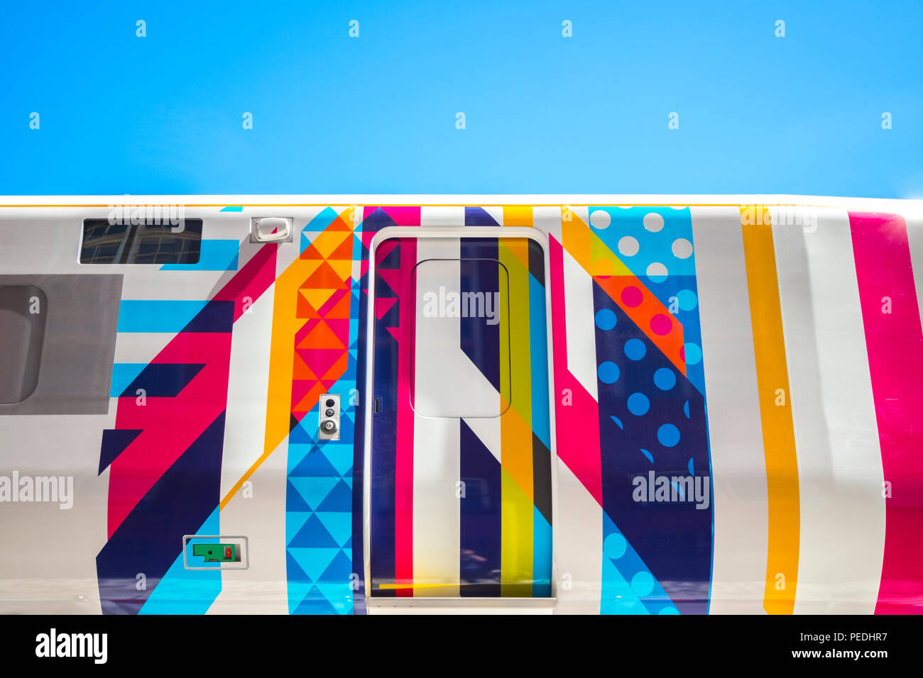 Hitachi Azuma locomotive outside the Discovery Museum in Newcastle upon ...
