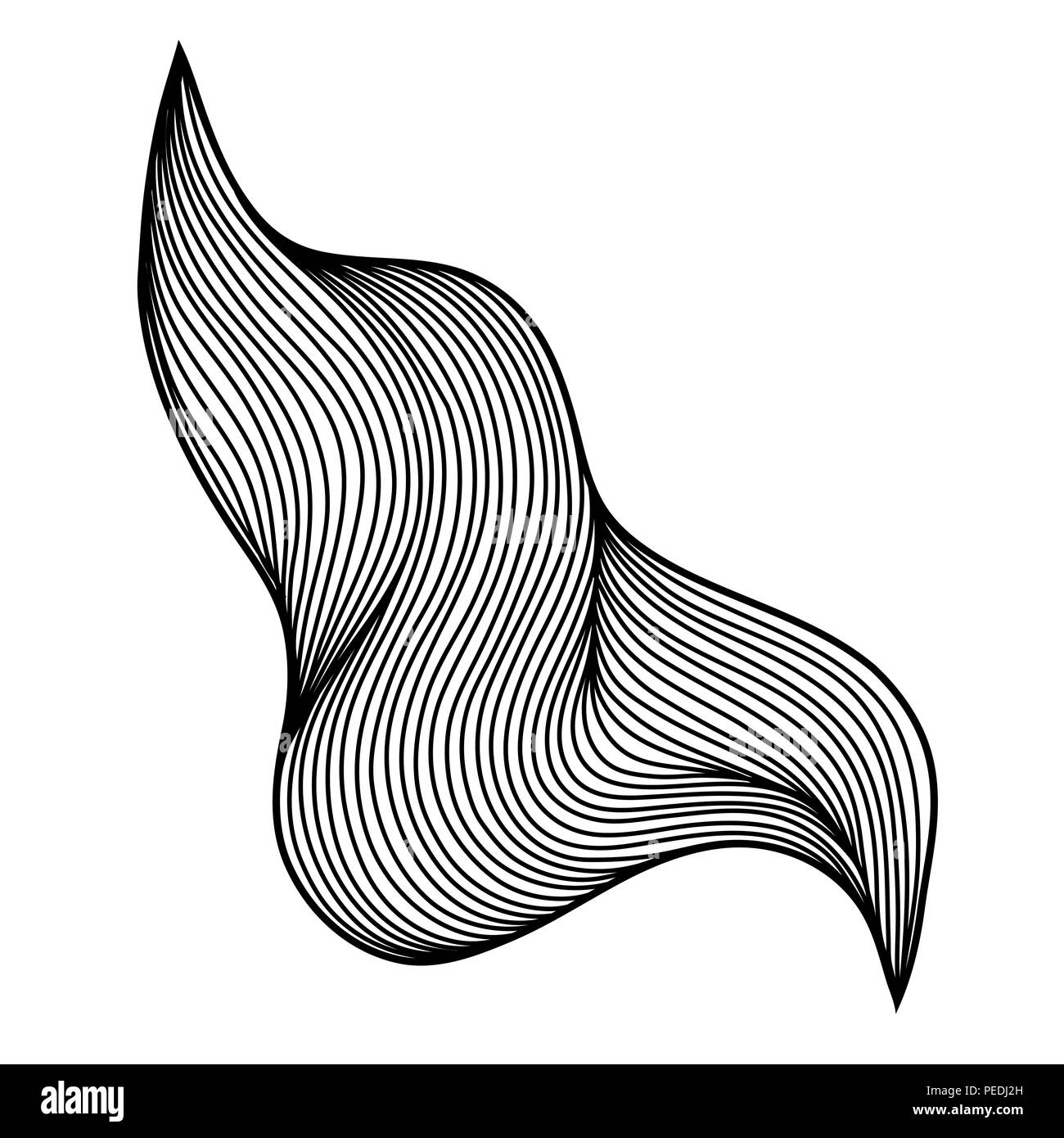 Wave hair line curl Stock Vector Image & Art - Alamy