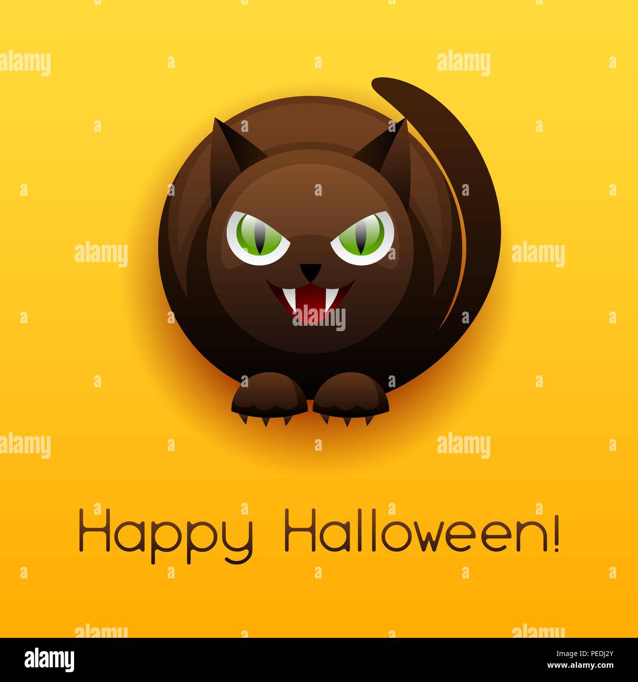 Happy Halloween angry cat Stock Vector Image & Art - Alamy