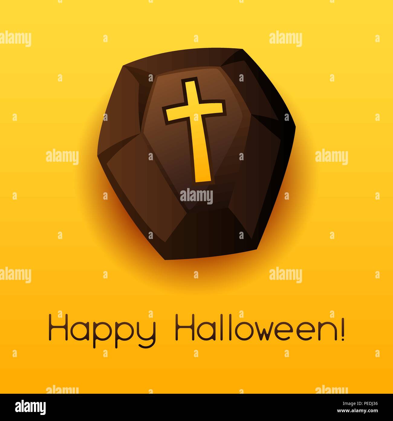 Happy halloween gravestone cross hi-res stock photography and images ...