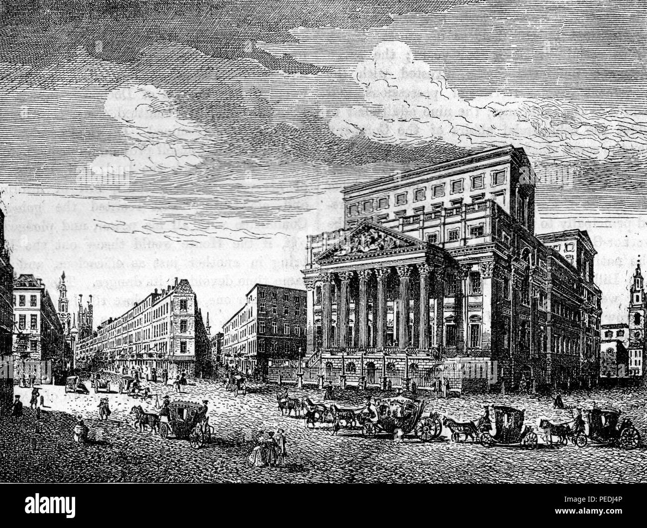 The Mansion House, London in 1760; Illustration from Cassell's History ...