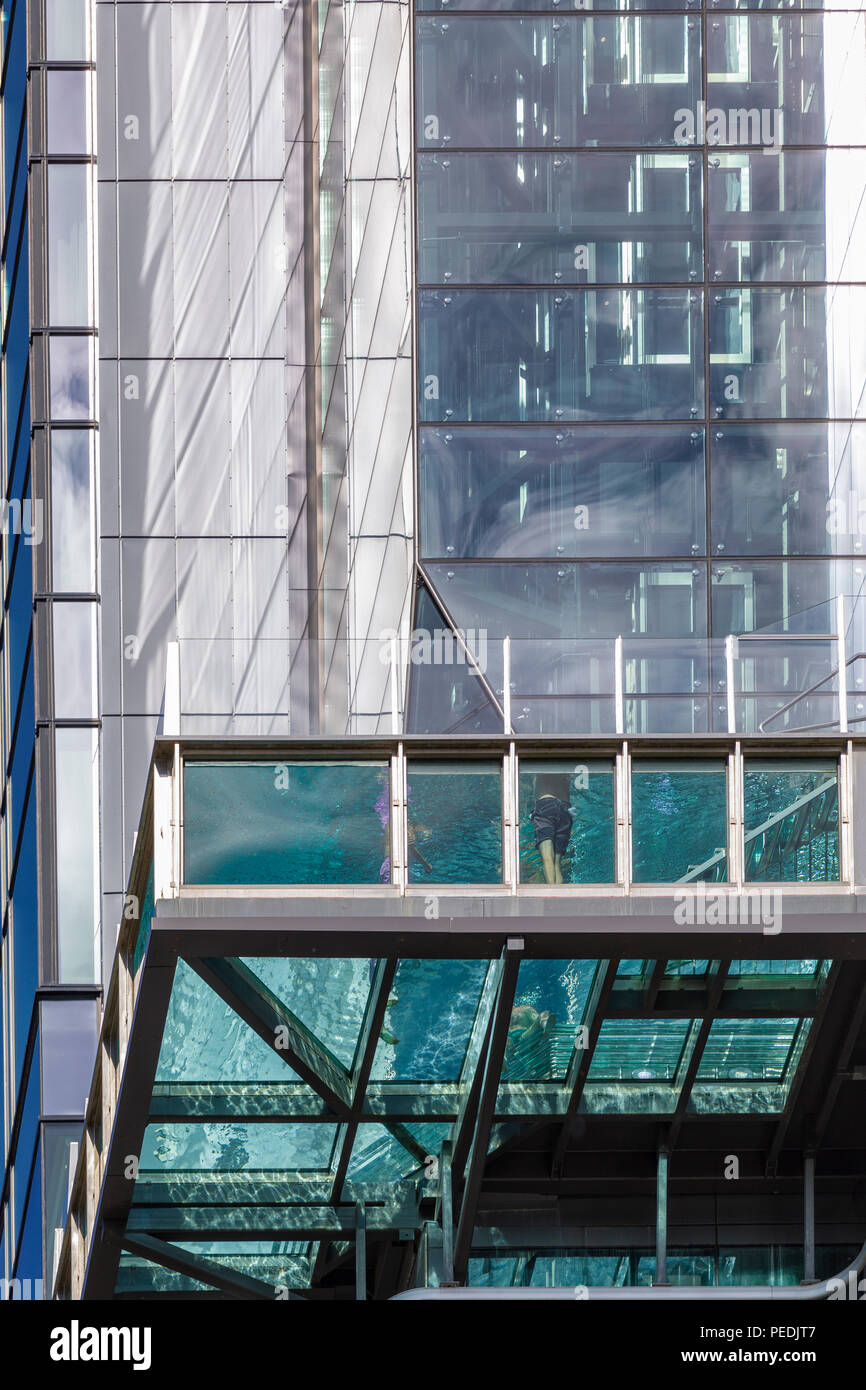 Hotel Gothia Towers outdoor glass floor swimming pool Stock Photo - Alamy