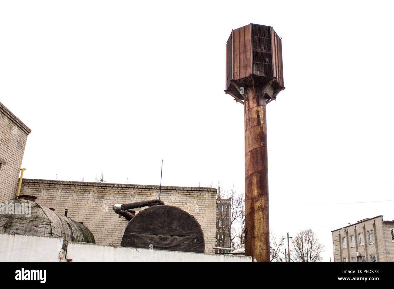 Big water tank in village, water supply Stock Photo - Alamy