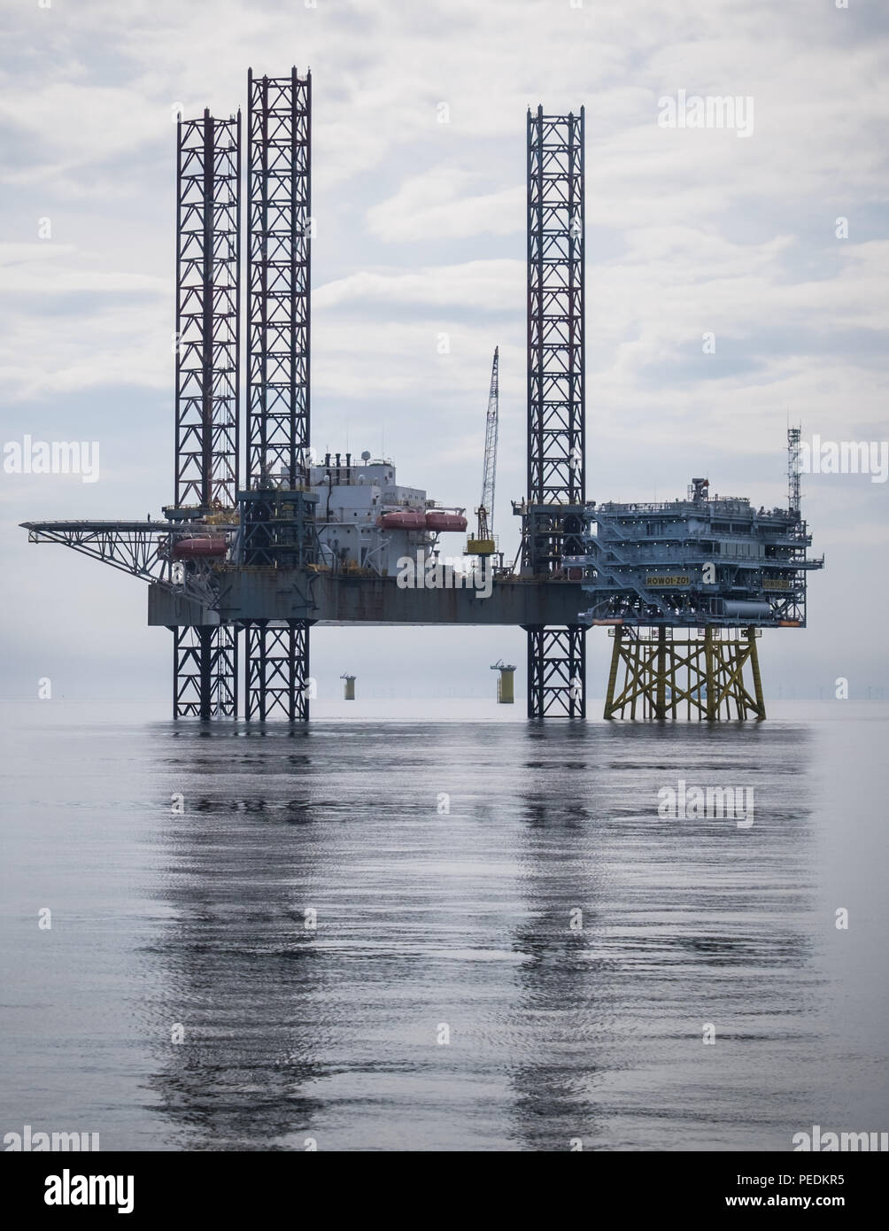 Atlantic Amsterdam jacked up adjacent to Offshore Substation (OSS) Z01 ...