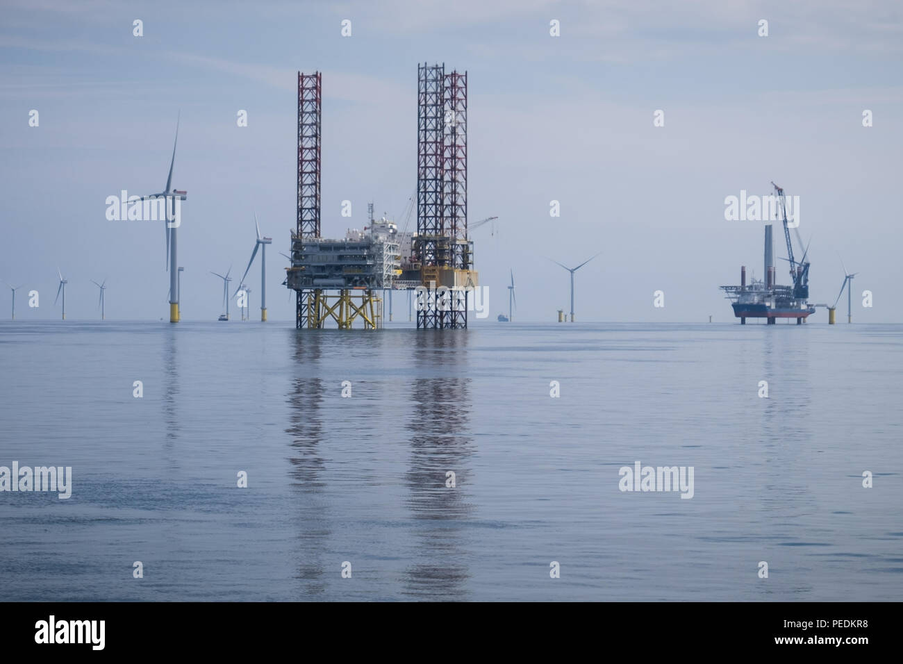 Atlantic Amsterdam jacked up adjacent to Offshore Substation (OSS) Z01 ...