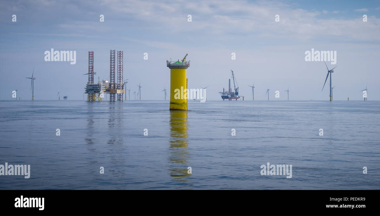 Atlantic Amsterdam jacked up adjacent to Offshore Substation (OSS) Z01 ...
