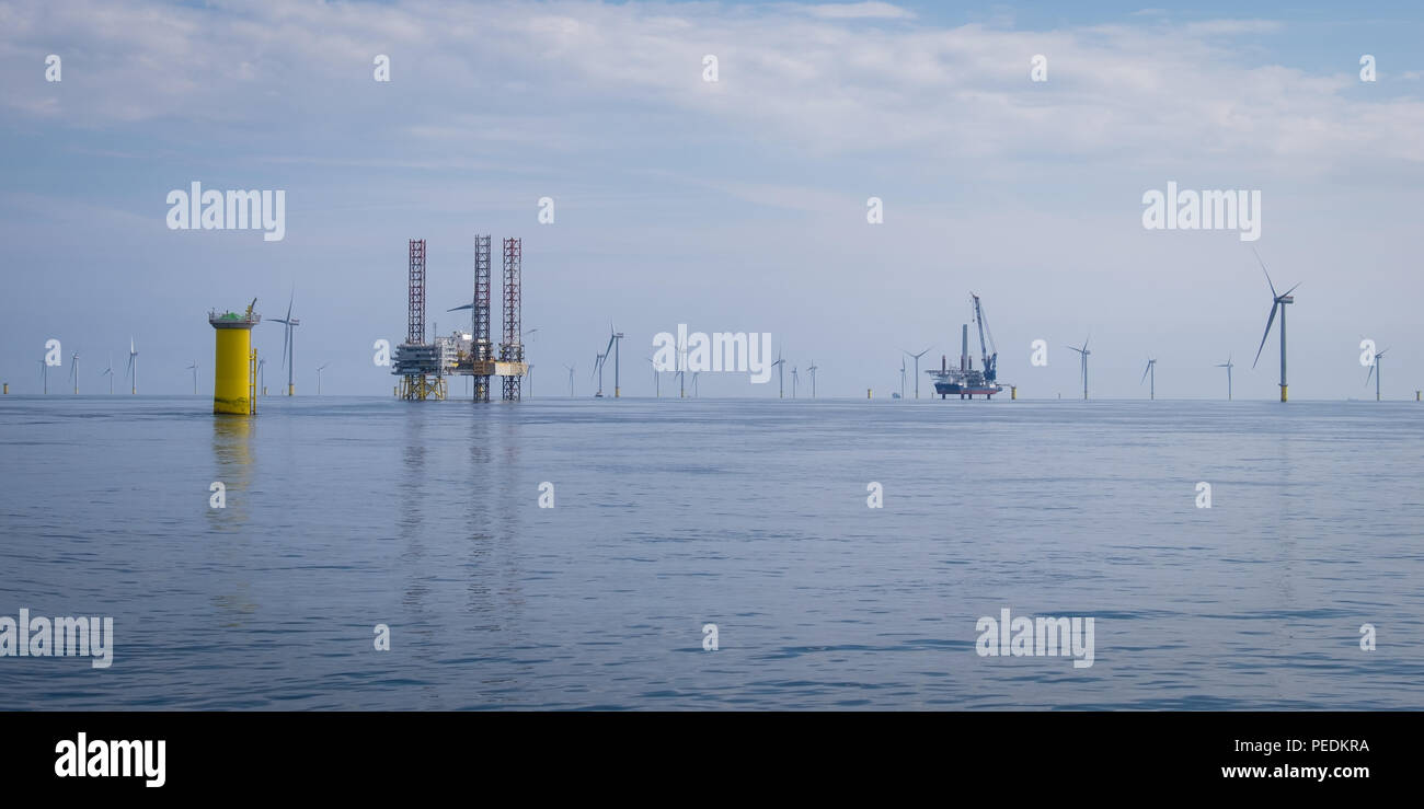 Atlantic Amsterdam jacked up adjacent to Offshore Substation (OSS) Z01 ...