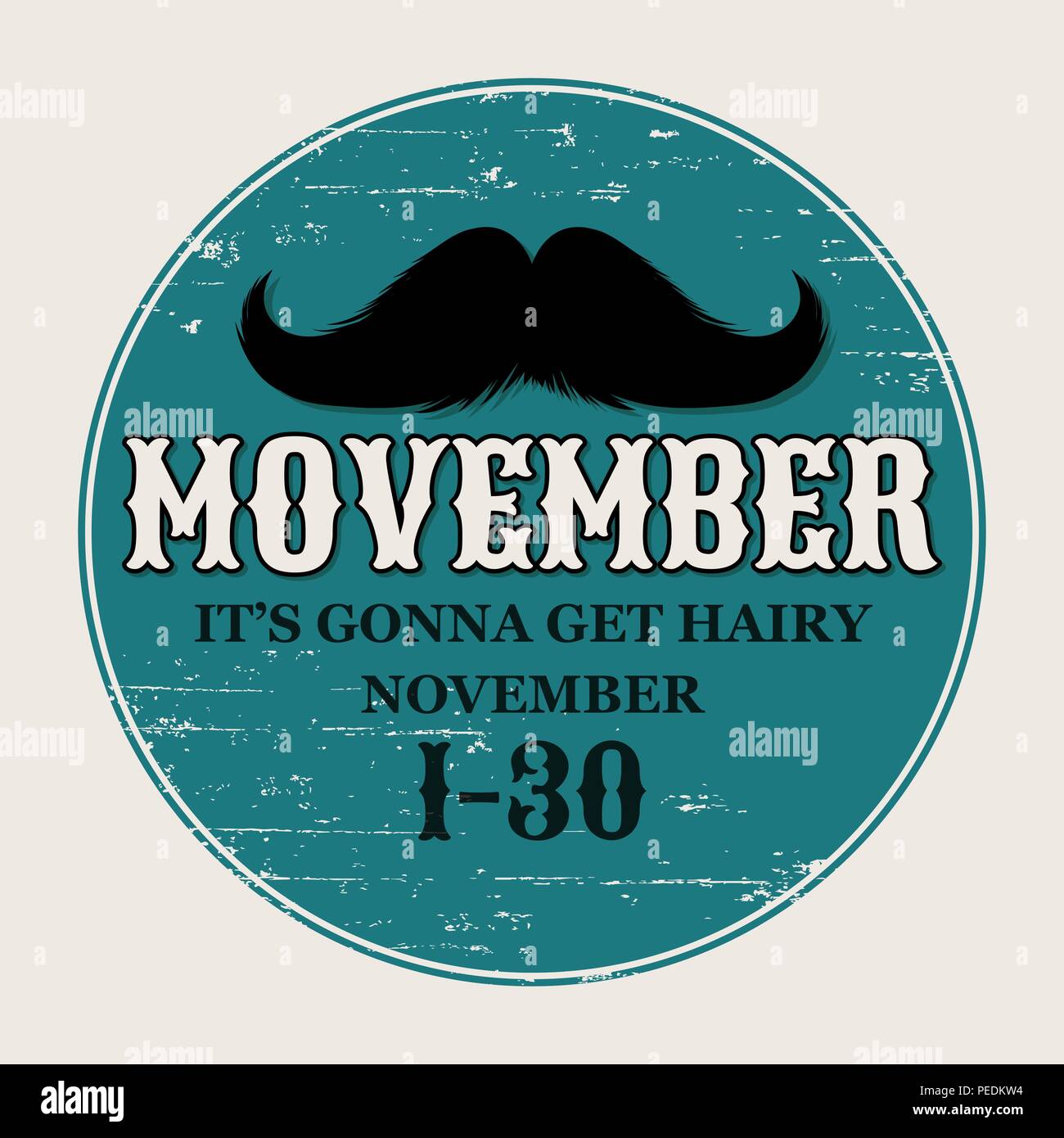 Movember round badge hi-res stock photography and images - Alamy