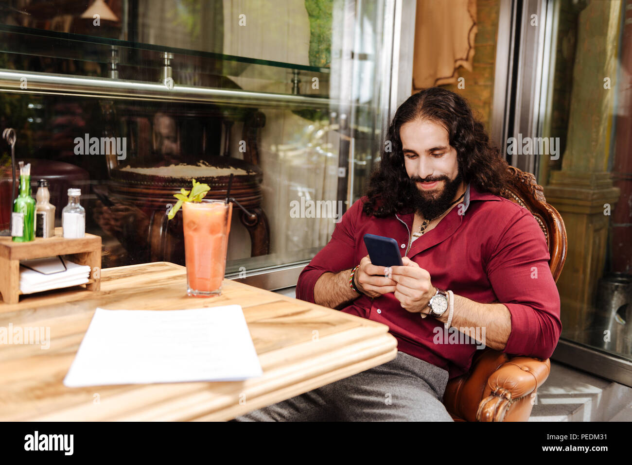 Nice bearded man using hi-res stock photography and images - Alamy