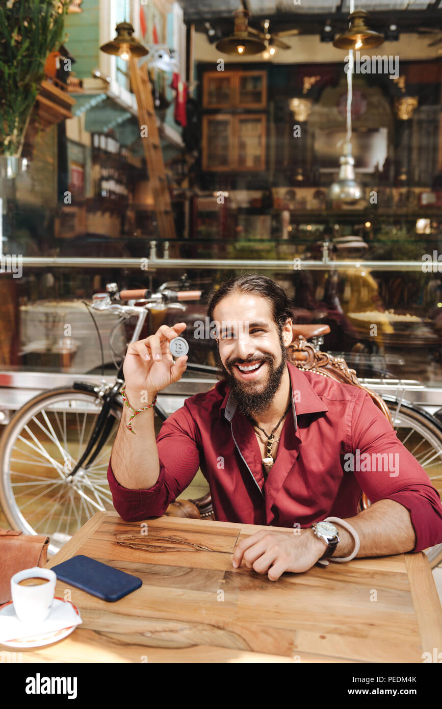Smiling smoker hi-res stock photography and images - Alamy