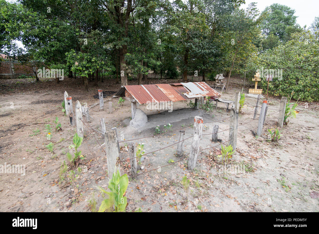 the cremation site of Pol Pot in the town of Choam and north of the ...
