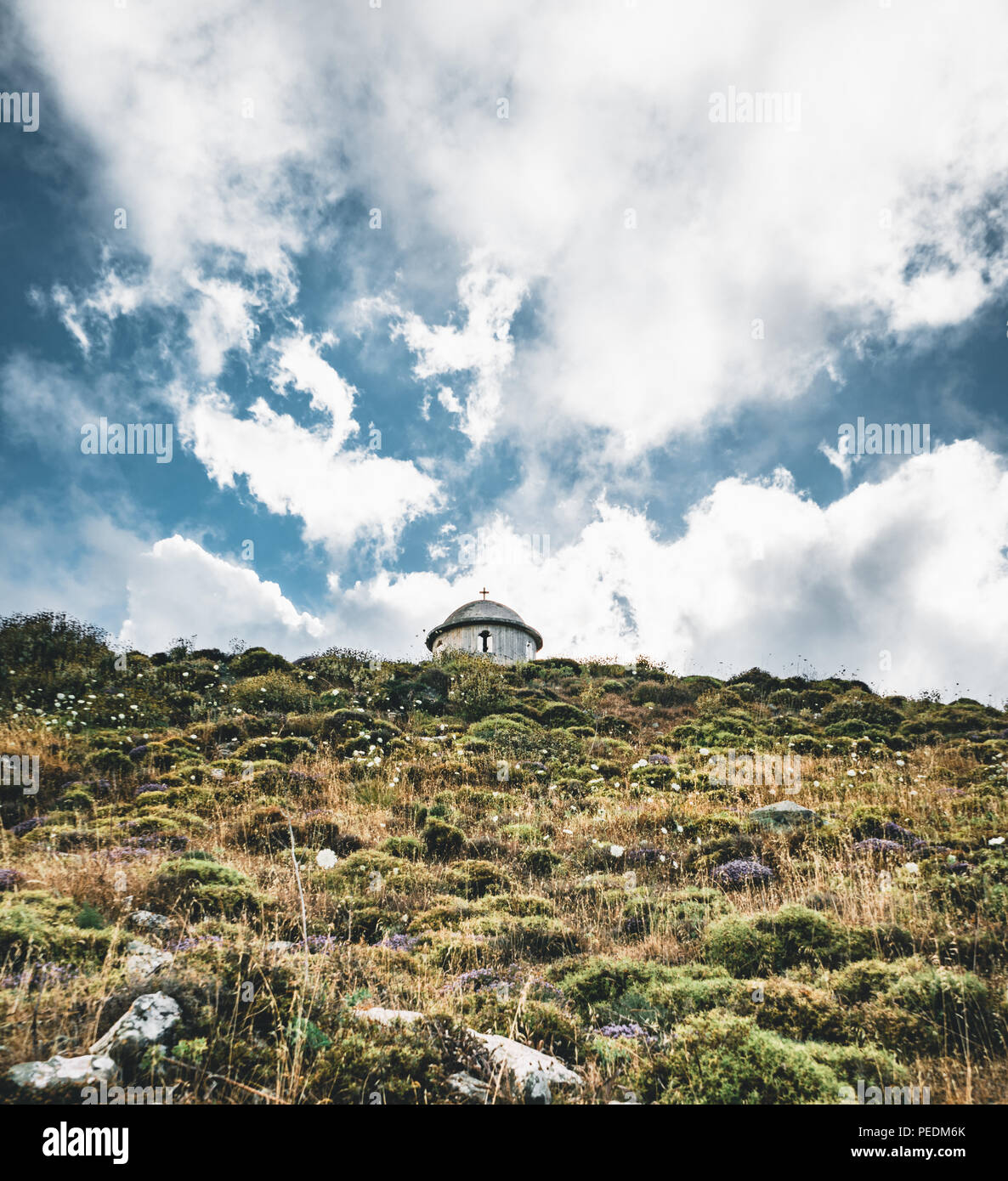 Crete, Greece, small unfinished church, amazing chapel abandoned in the ...
