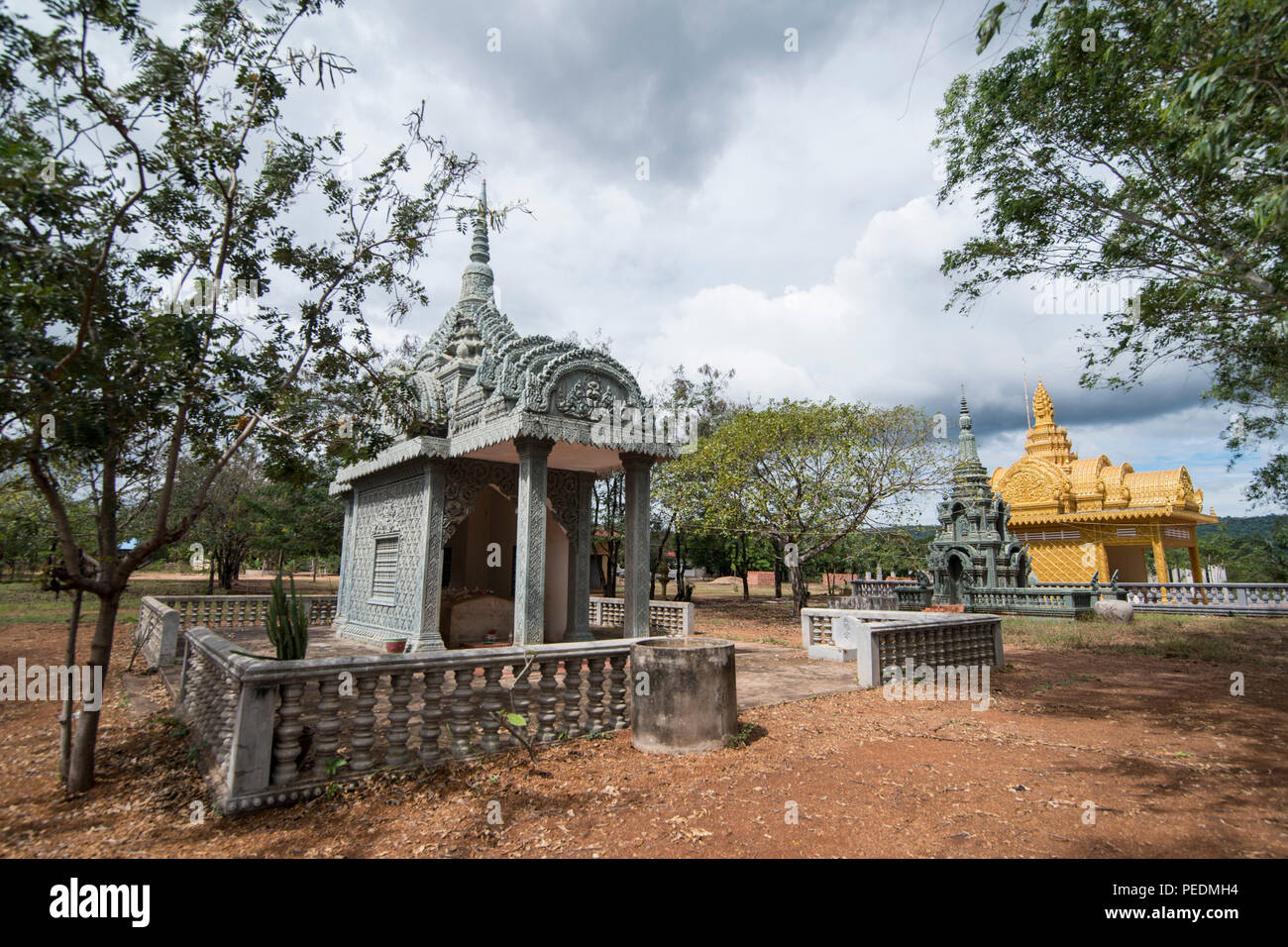 the grave and Ta Mok Mausoleum of Khmer Rouge Nr.5 Ta Mok in the town ...