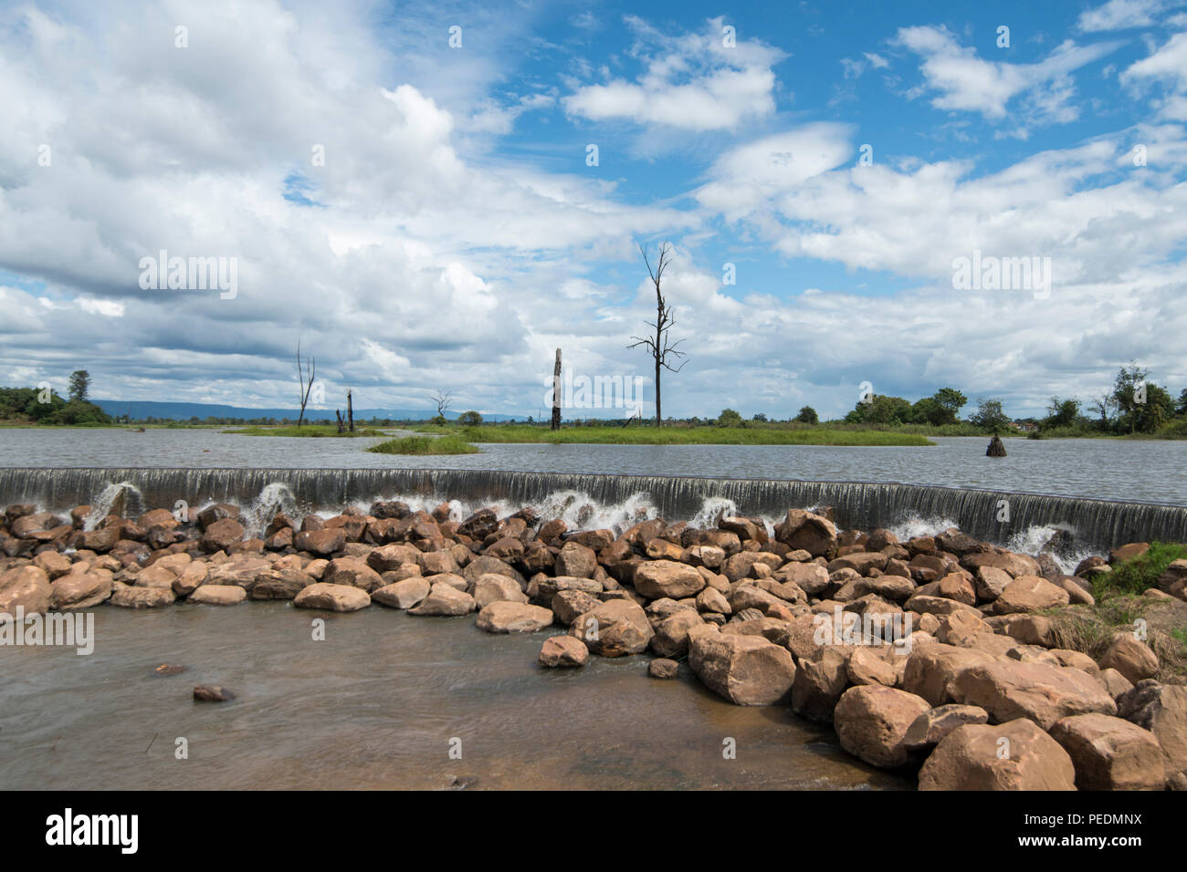 the Ta Mok Lake at the Town of Anlong Veng in the province of Oddar ...