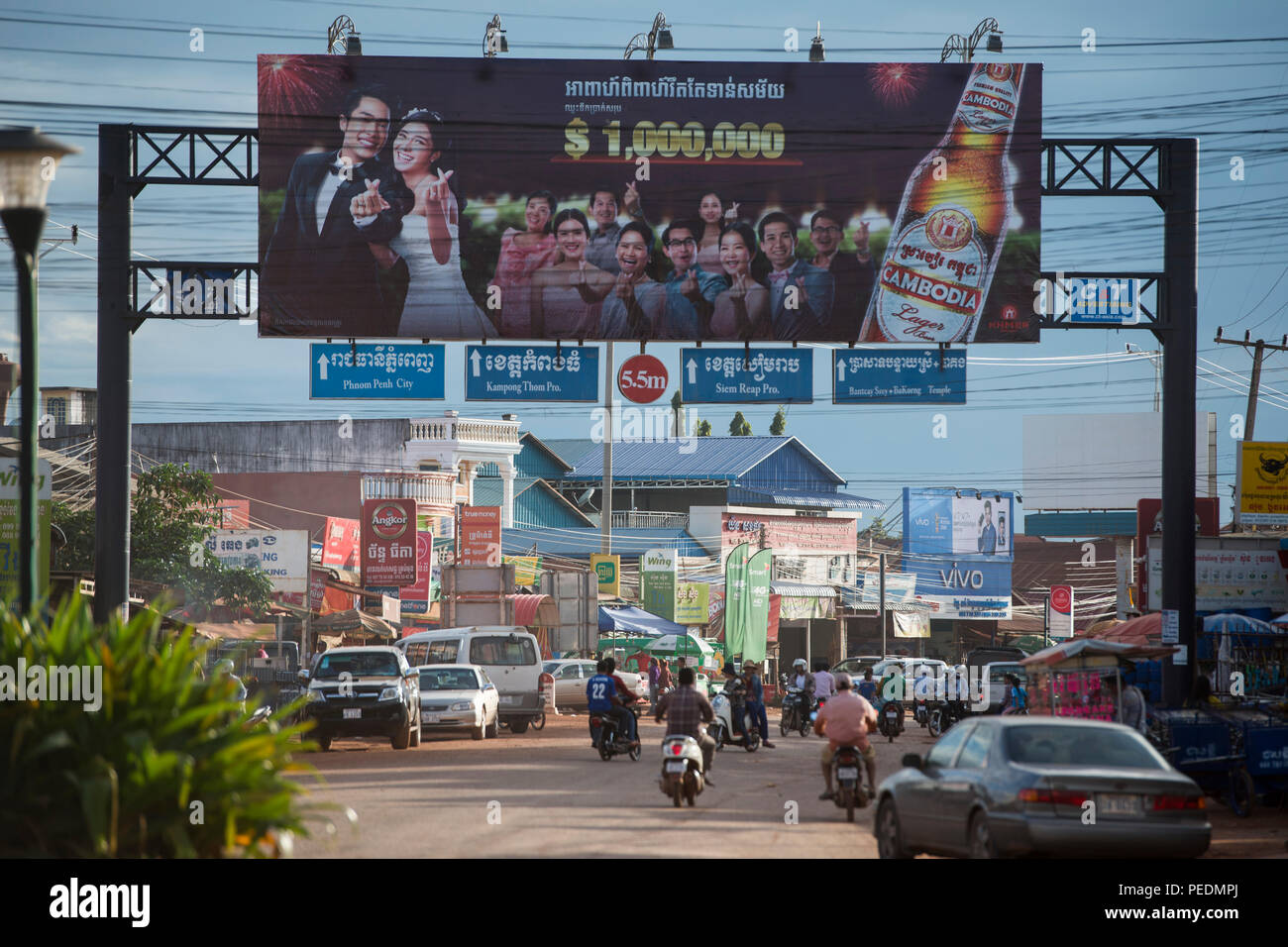 the city centre of the Town of Anlong Veng in the province of Oddar ...