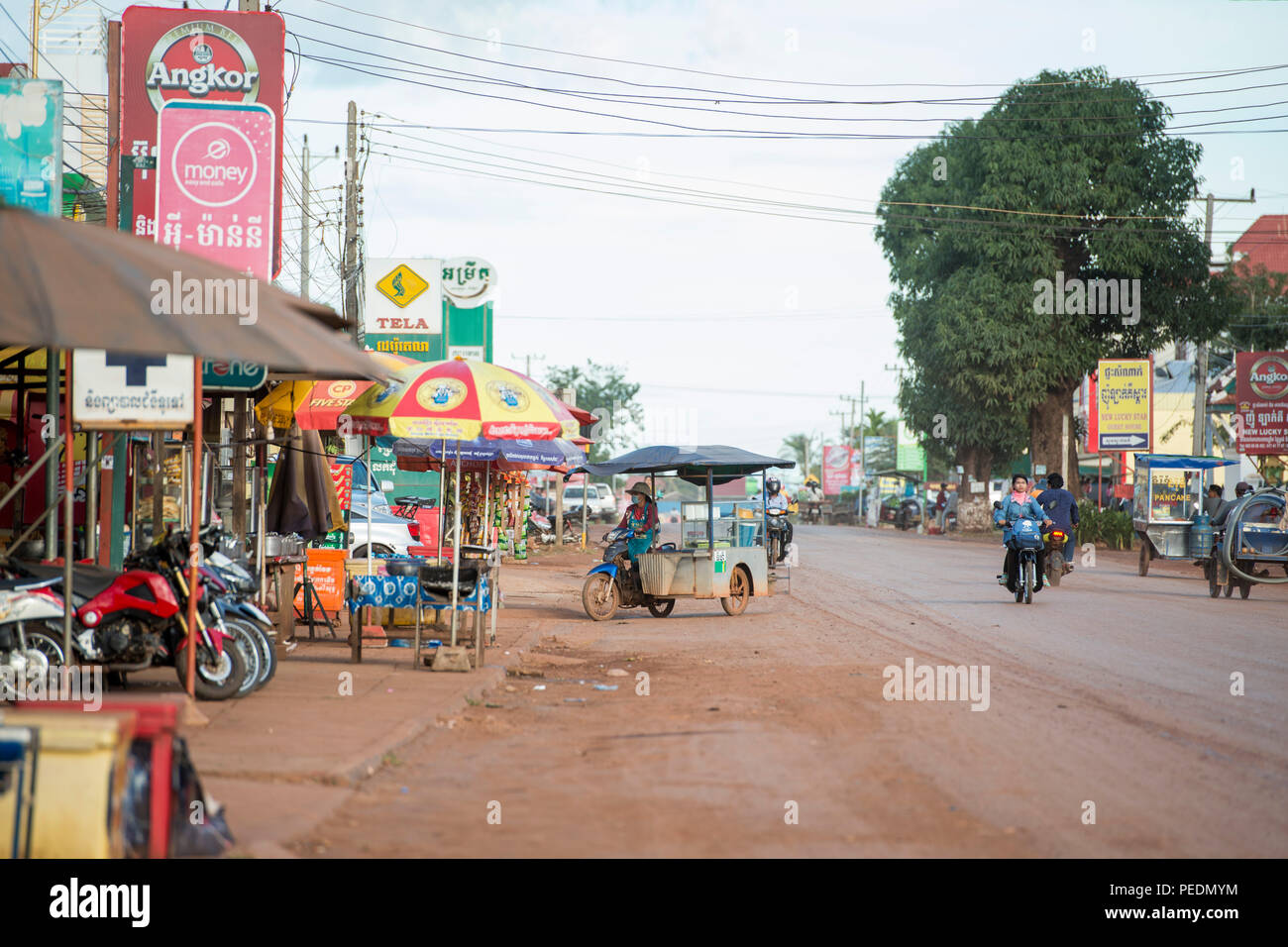 the city centre of the Town of Anlong Veng in the province of Oddar ...