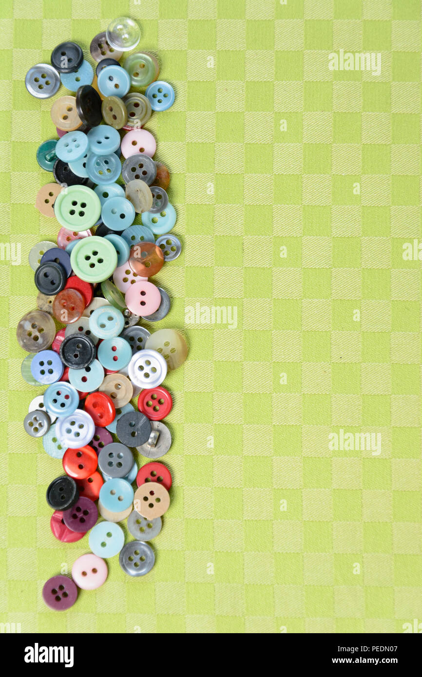 Colored small buttons on a green background 2018 Stock Photo - Alamy