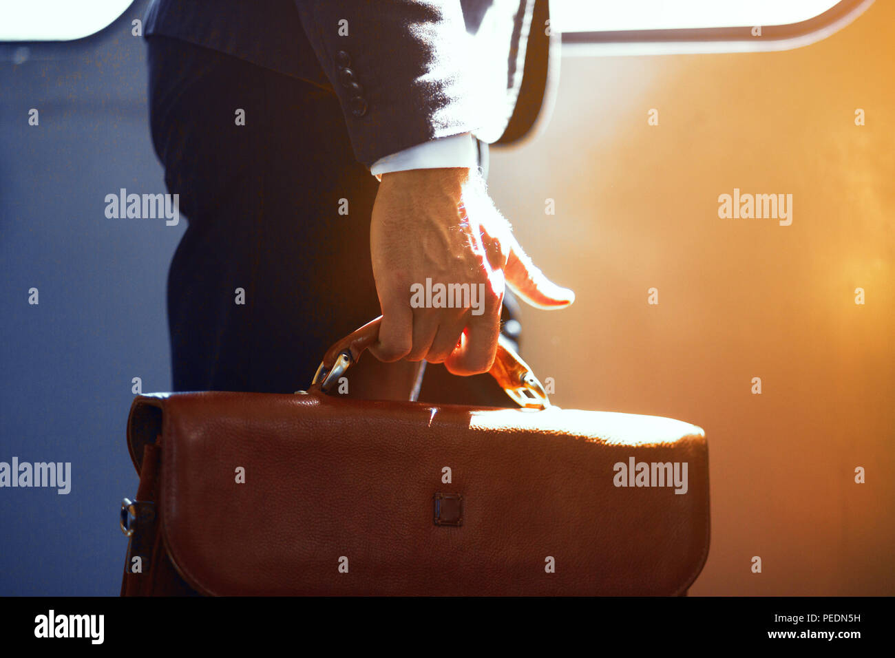 Business people train hi-res stock photography and images - Alamy