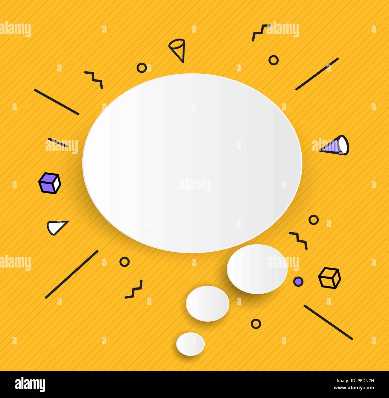 Hand drawn speech bubbles icon. Vector Illustration Stock Vector Image ...