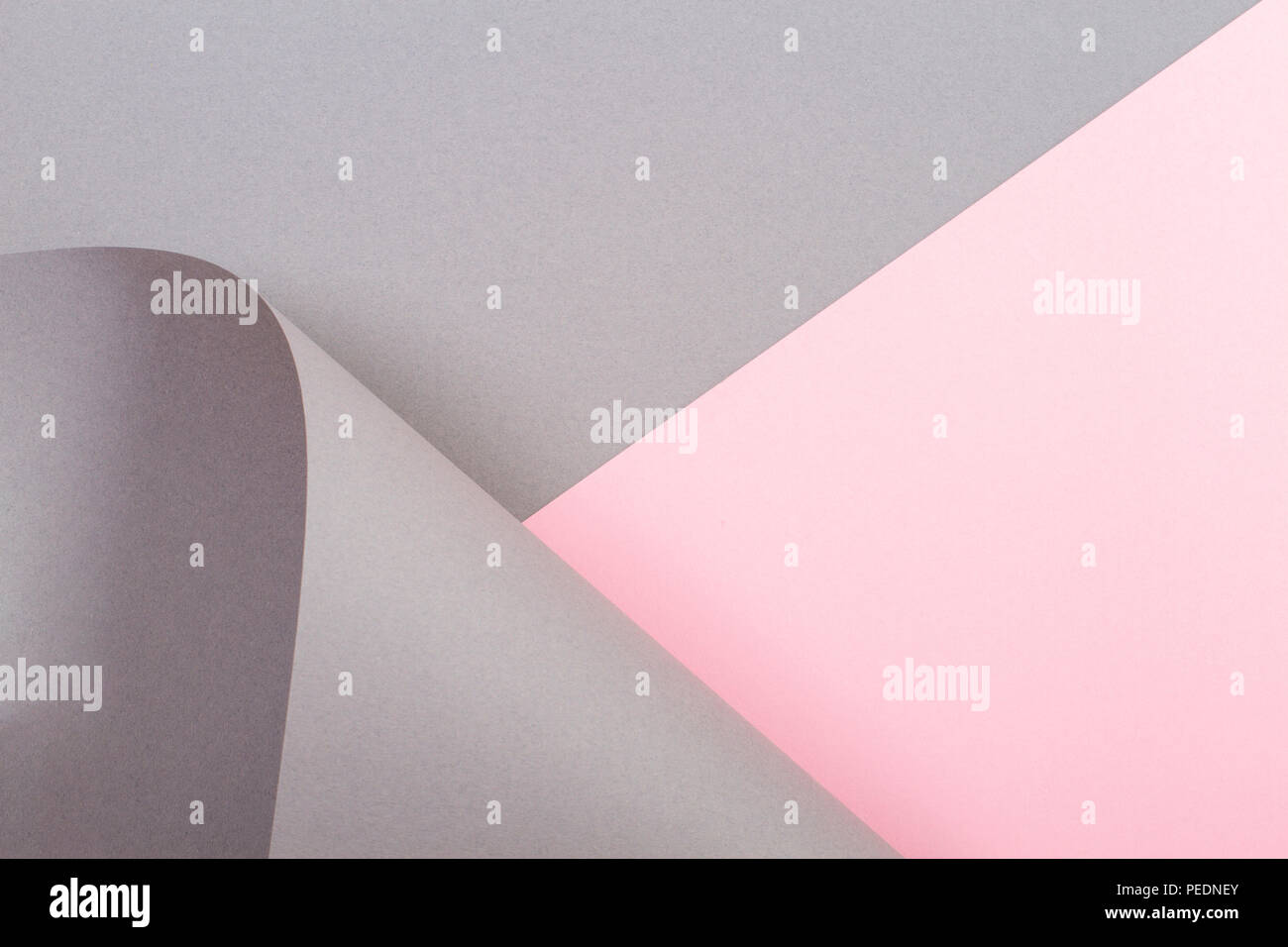 Abstract geometric shape gray and pink color paper background Stock ...
