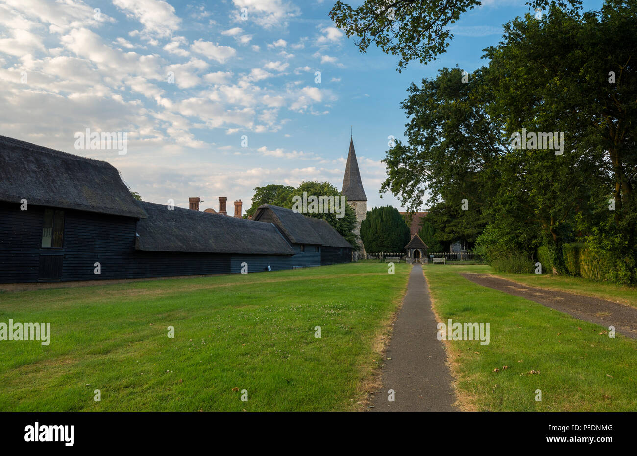 Ickham, a picturesque village on the outskirts of Canterbury. A view of ...