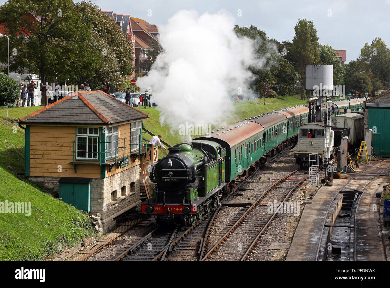 Signal box train swanage hi-res stock photography and images - Alamy