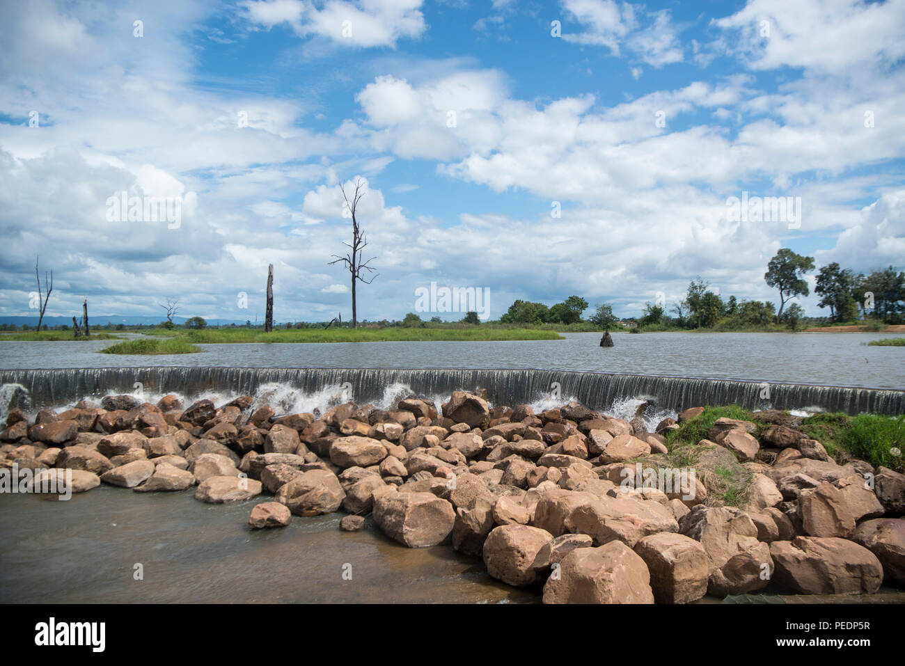 the Ta Mok Lake at the Town of Anlong Veng in the province of Oddar ...
