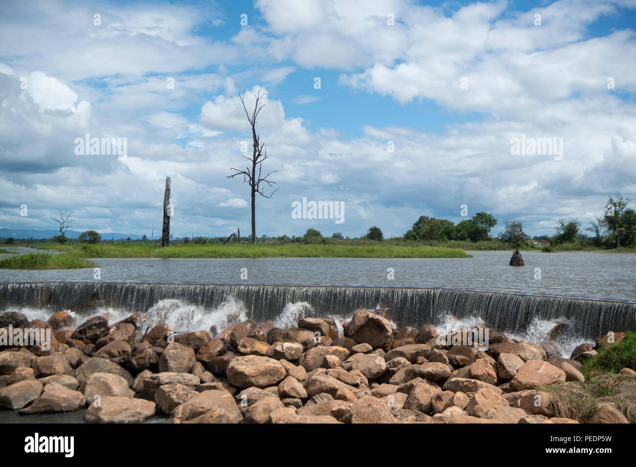 the Ta Mok Lake at the Town of Anlong Veng in the province of Oddar ...